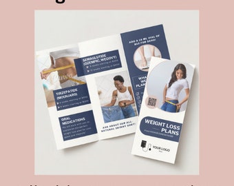 Tirzepatide Weight Loss Trifold Brochure Editable Canva Template Ready ...