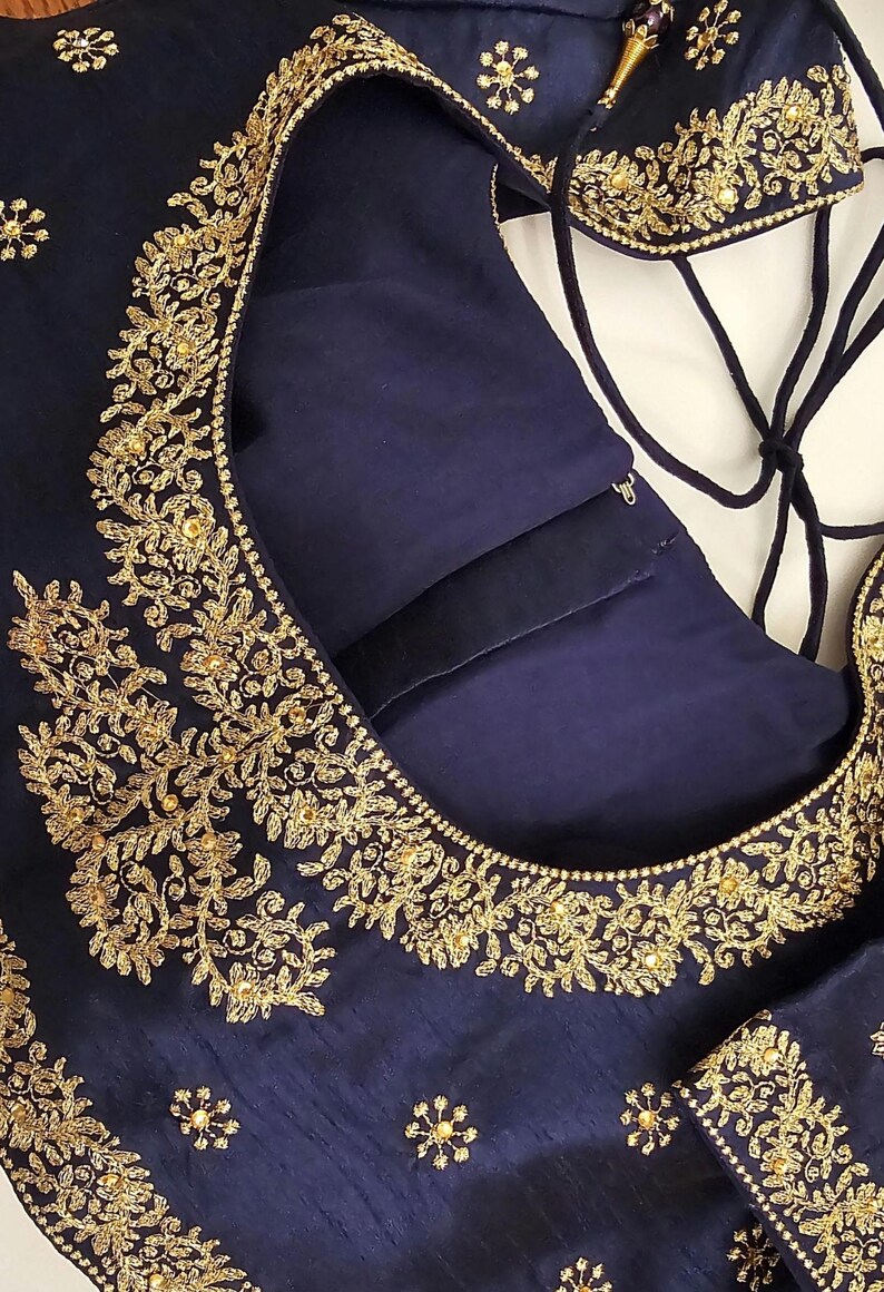 Embroidered Ari Work Silk Blouse With Padding,size 36,38_40 - Etsy