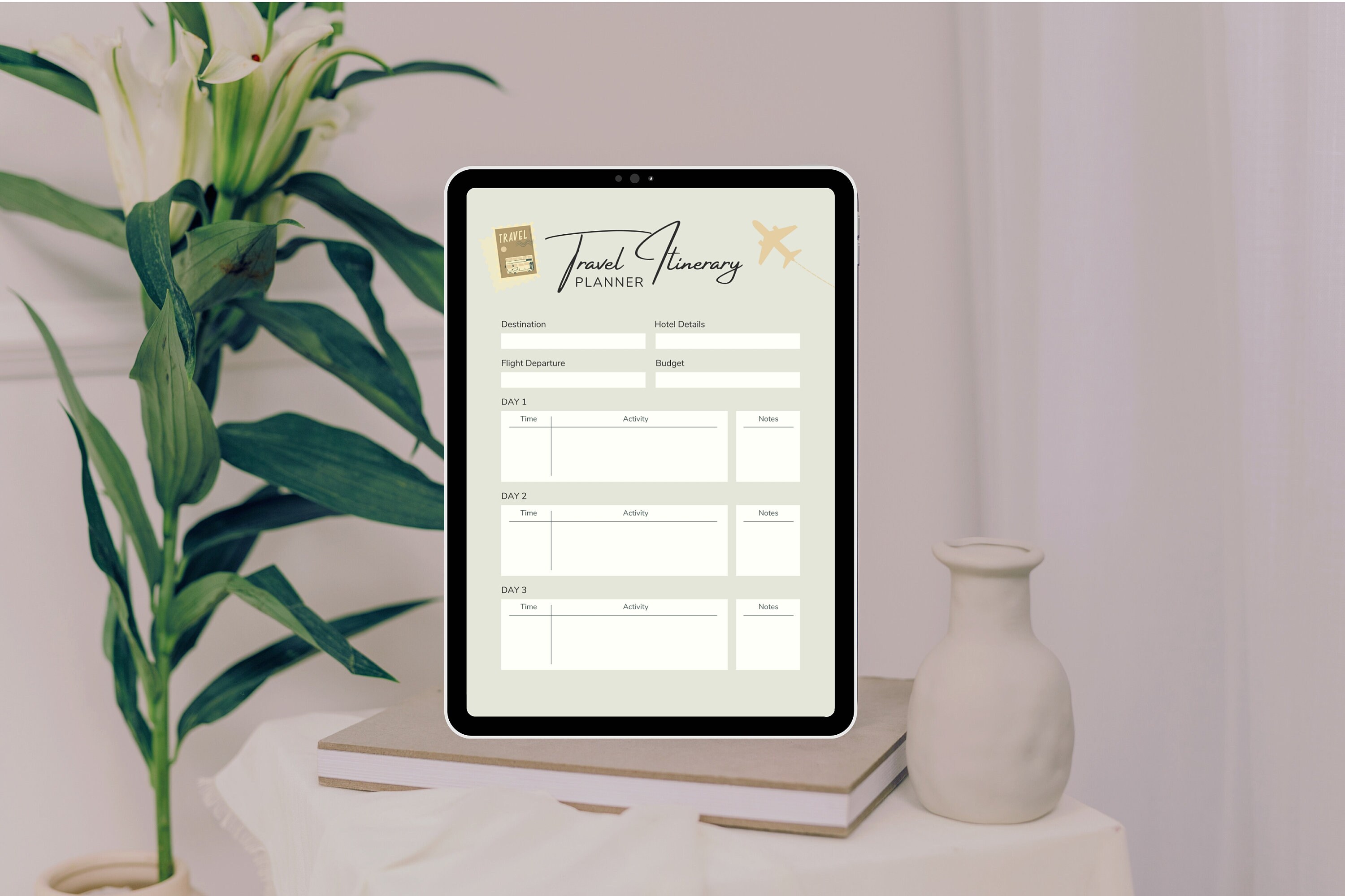 Printable & Digital Travel Itinerary Template | Vacation Planner, Trip ...