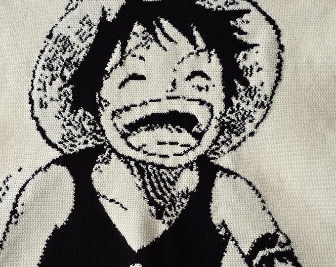 Crochet Tapestry Luffy One Piece Etsy