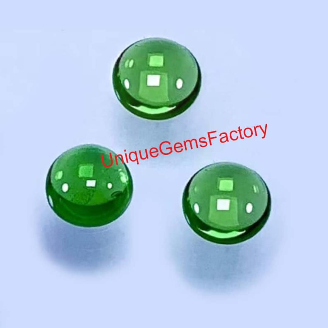 Natural AAA Tsavorite Garnet Round Cabochon Size 2X2MM to 5X5MM ...