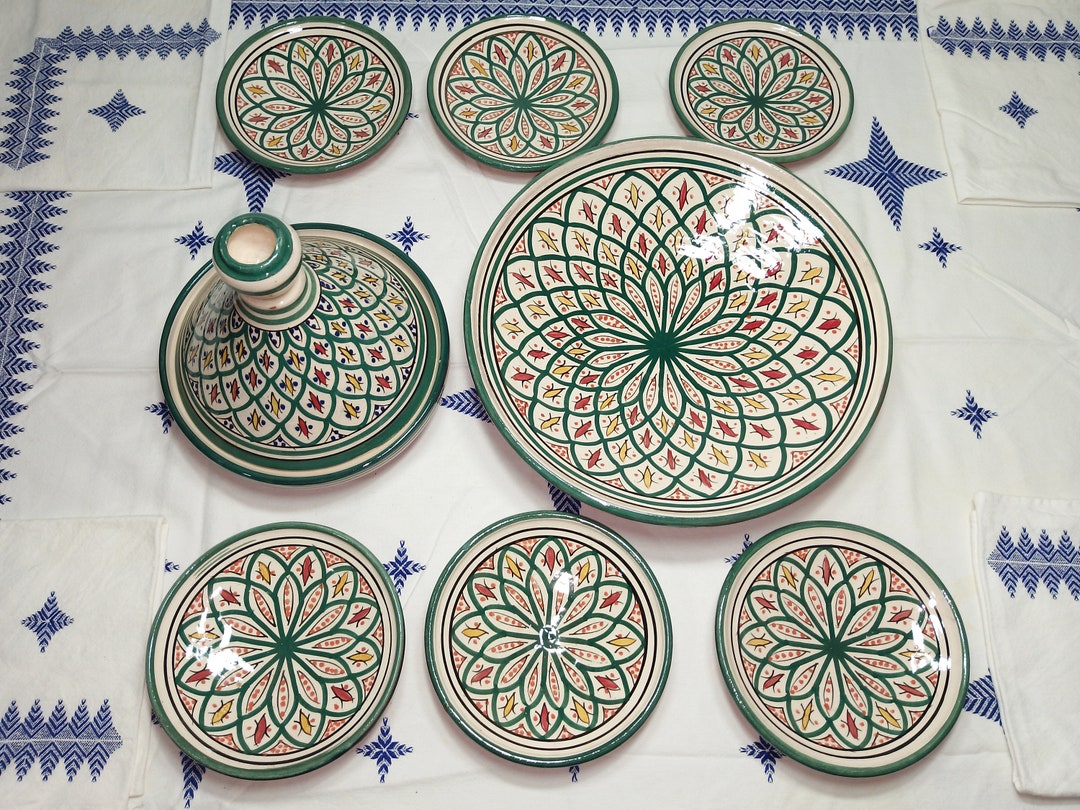 Large Colorful Pottery 12.5 Dish for Serving Family - Etsy