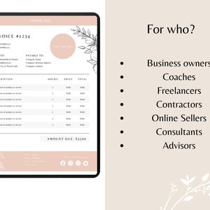 Minimalistic Invoice Template Small Business Editable Canva - Etsy