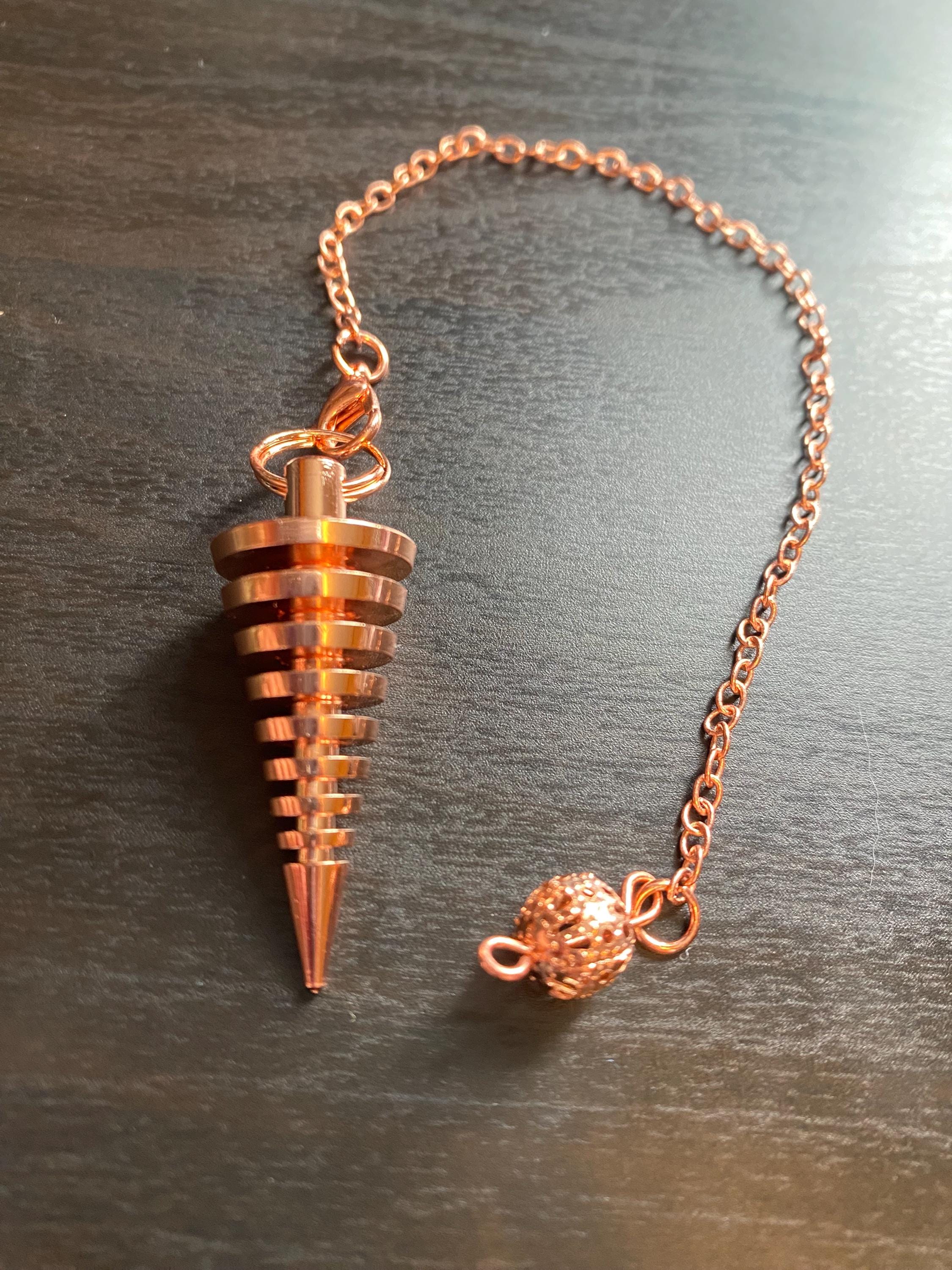 Programmed Bright Copper Spiral Pendulum Infused With Antojai Quantum ...