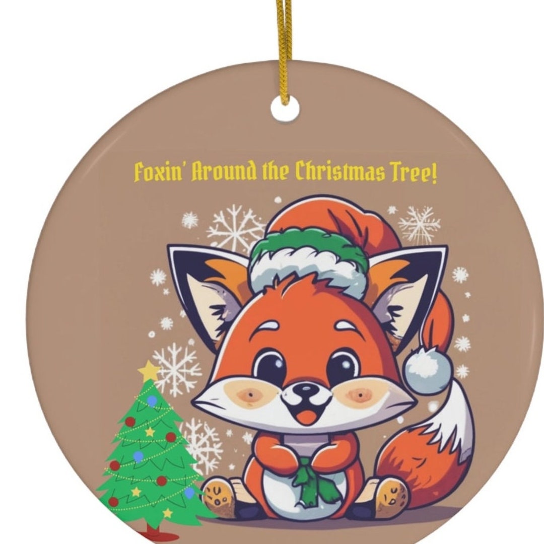Fox Ornament, Festive Christmas Handcrafted Holiday Decor Tree ...