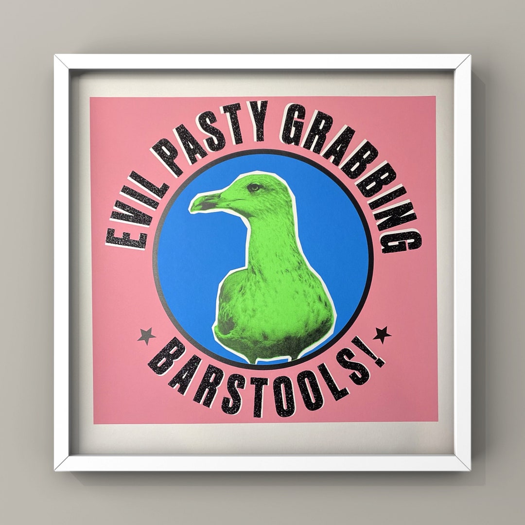 Evil Pasty Grabbing Barstools Neon Green - Etsy