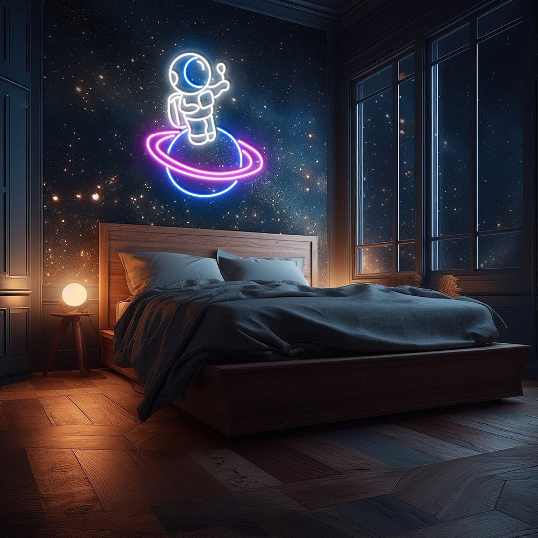 Astronaut Space Neon Sign Space Astronaut Neon Signs for - Etsy