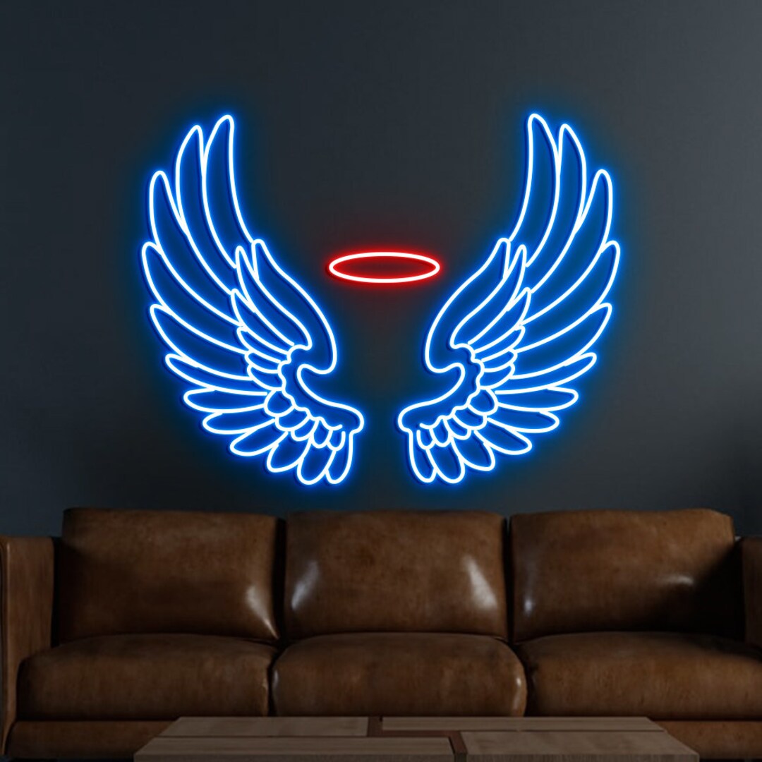 Angel Wings Neon Sign Custom Angel Wings Neon Neon Sign Gift - Etsy
