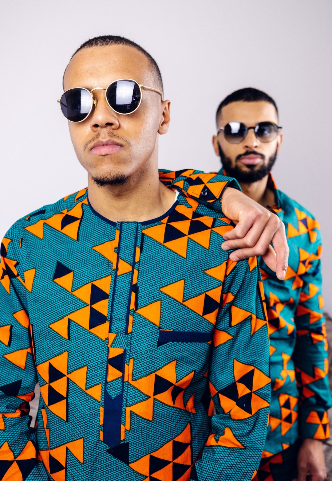 Wax Printed Men's Tunic 100% Cotton African Fabric - Etsy