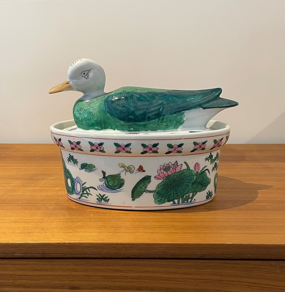 Duck Terrine/pot De Terrine, French, Vintage, Handcrafted, Earthenware ...