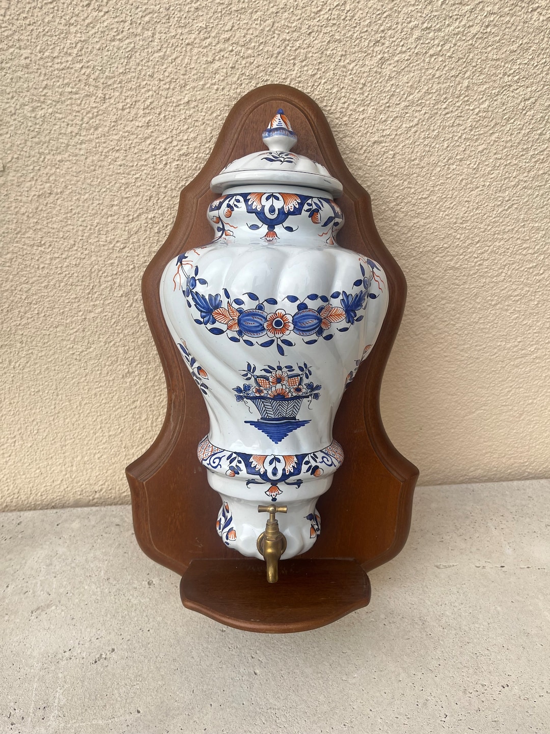 Lovely Wall Water Ceramic Fountain With Moustiers Style Decor. - Etsy