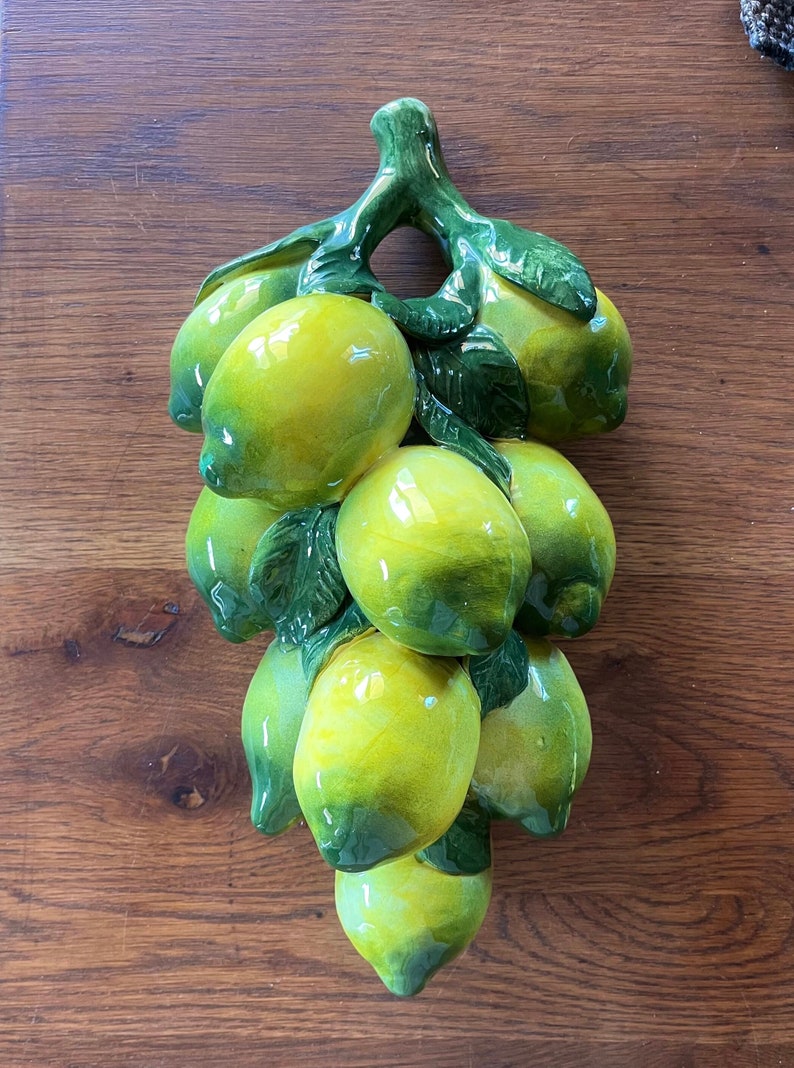 Vintage Lemon Tress Italian Wall Decoration or Centerpiece Majolica ...