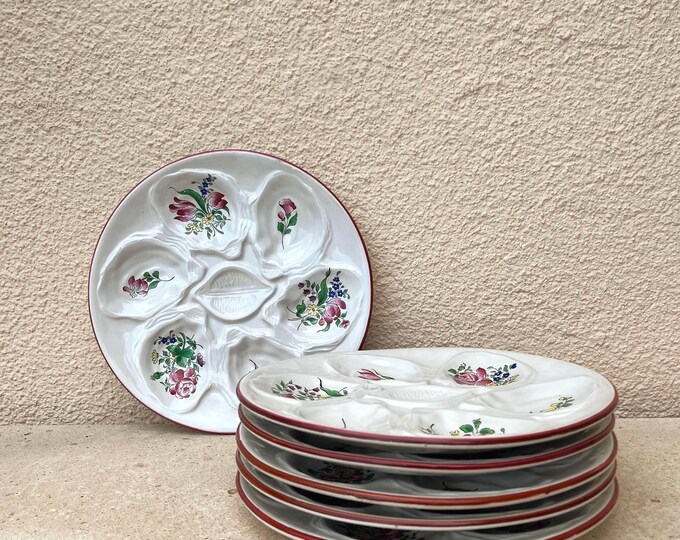 KG Luneville Rare Oyster Plates in White Porcelain With Old Strasbourg ...