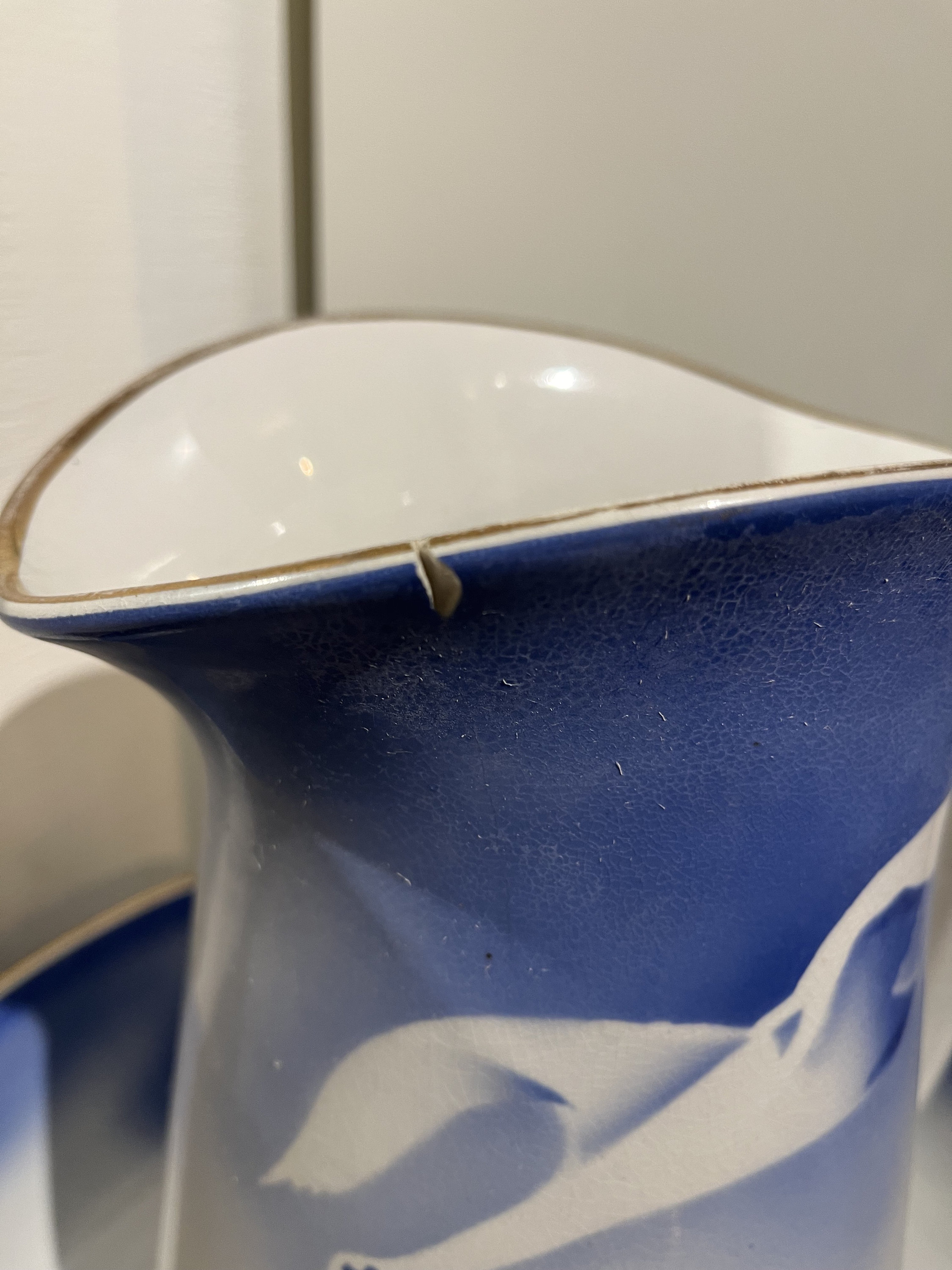 Nineteenth Century Toilet Pitcher Basin Antique Old Swedish Washing Jug ...