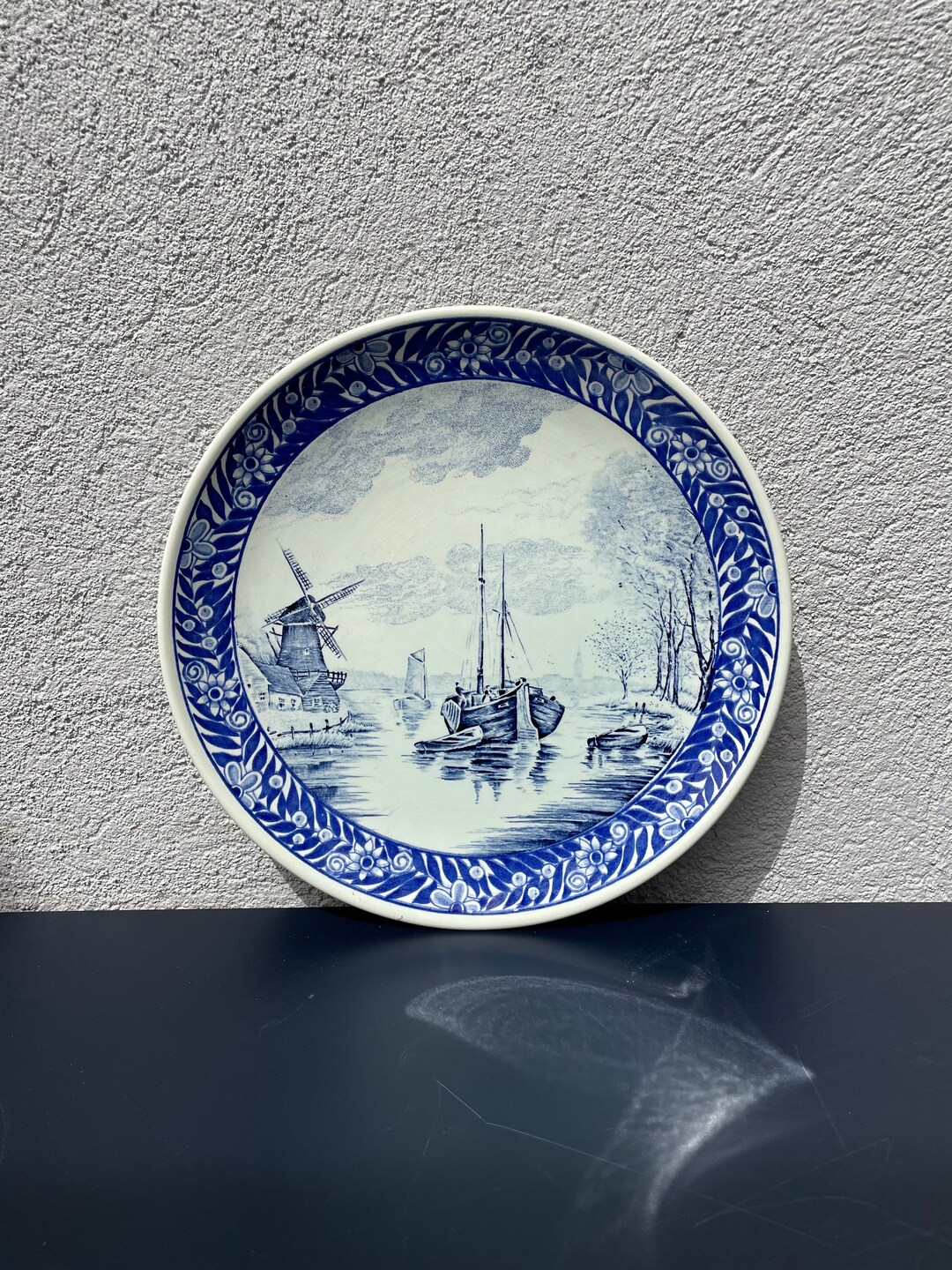 Delft Boch Frères Wall Plate. Hand Painted Delft Blue Blauw. Very Good ...