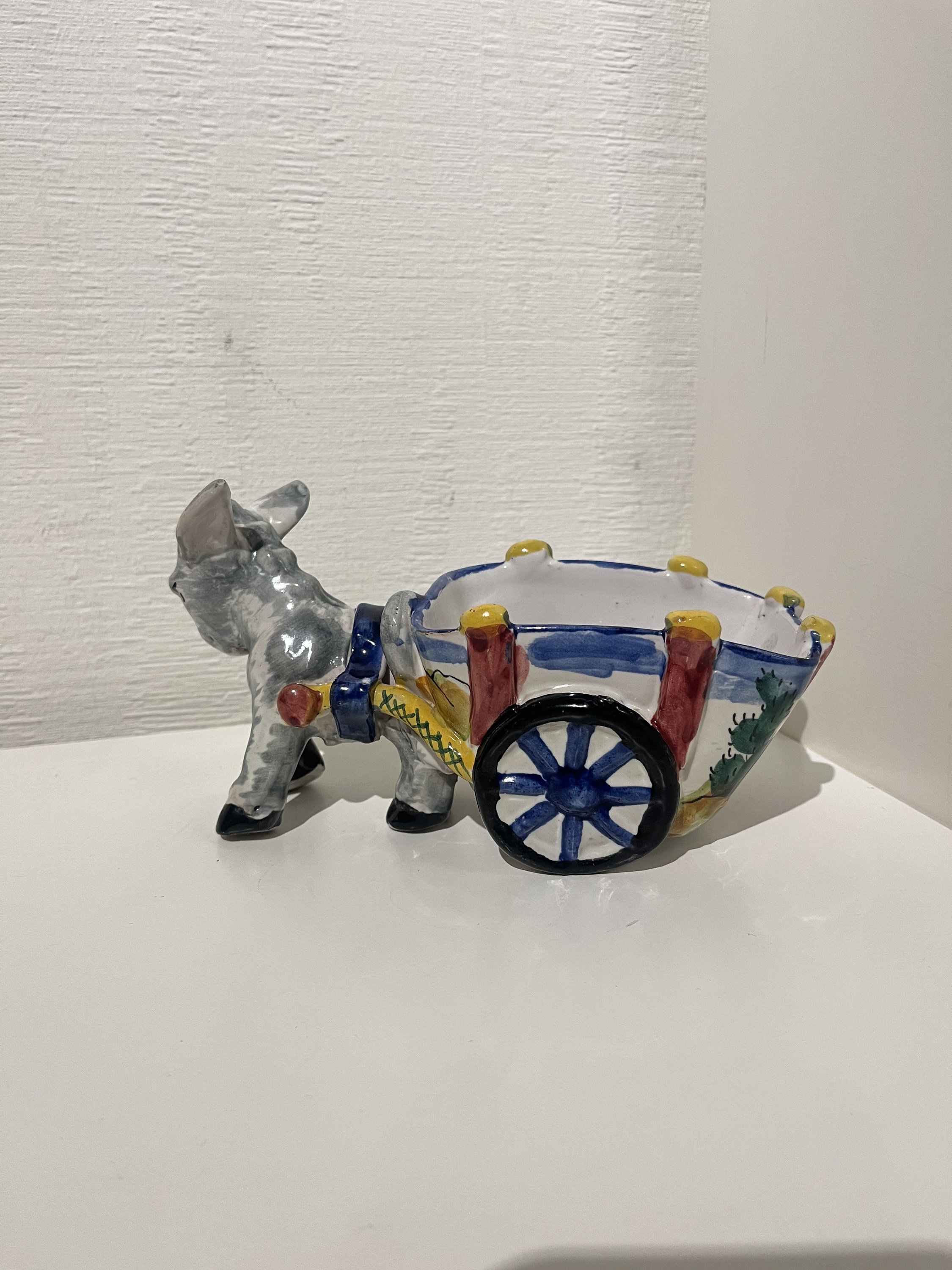 Large Italian Donkey Planter in Ceramic. 1950's Vintage Majolica ...