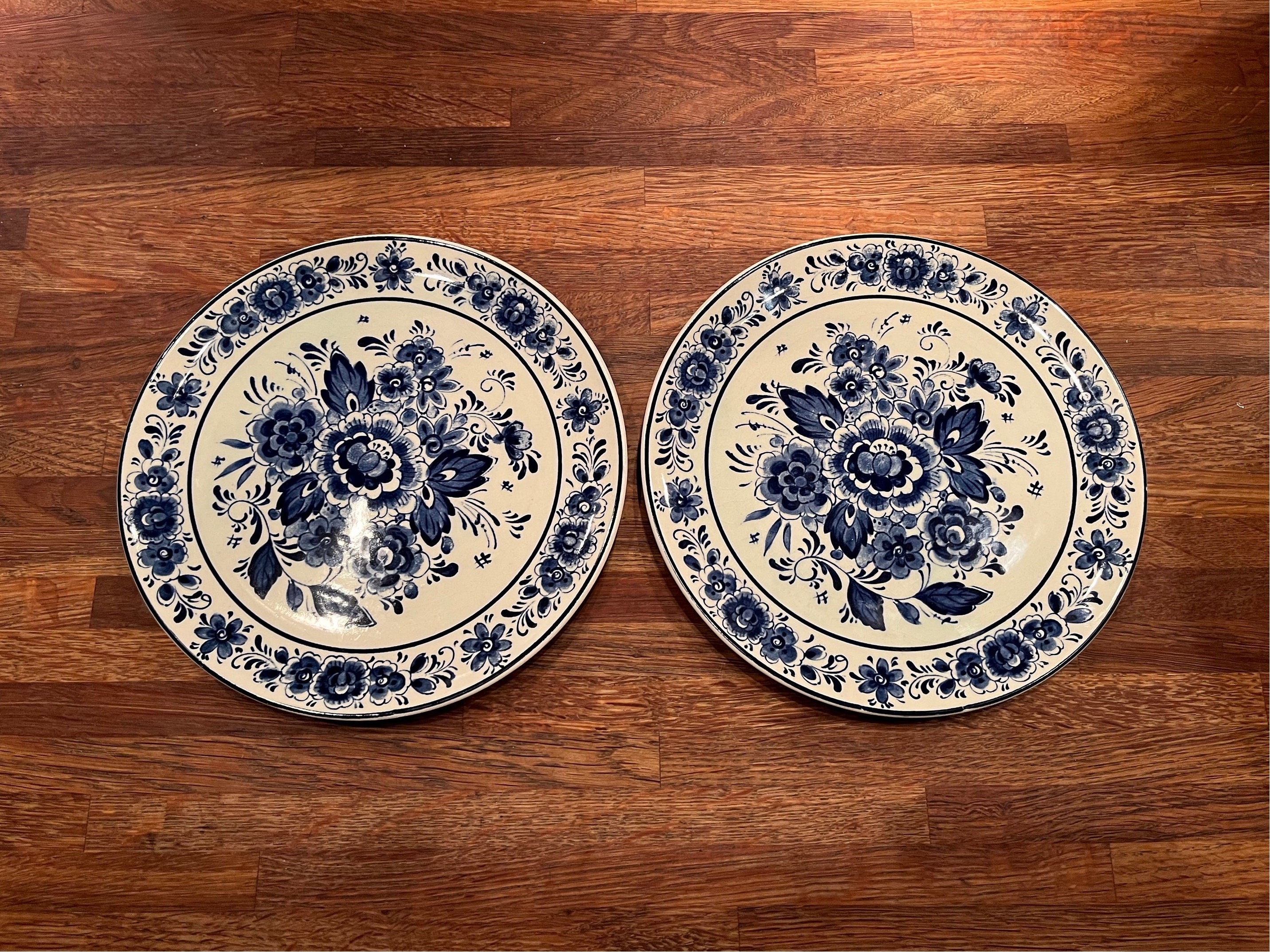 Royal Delfts Blauw Handwerk Wall Plates - Etsy