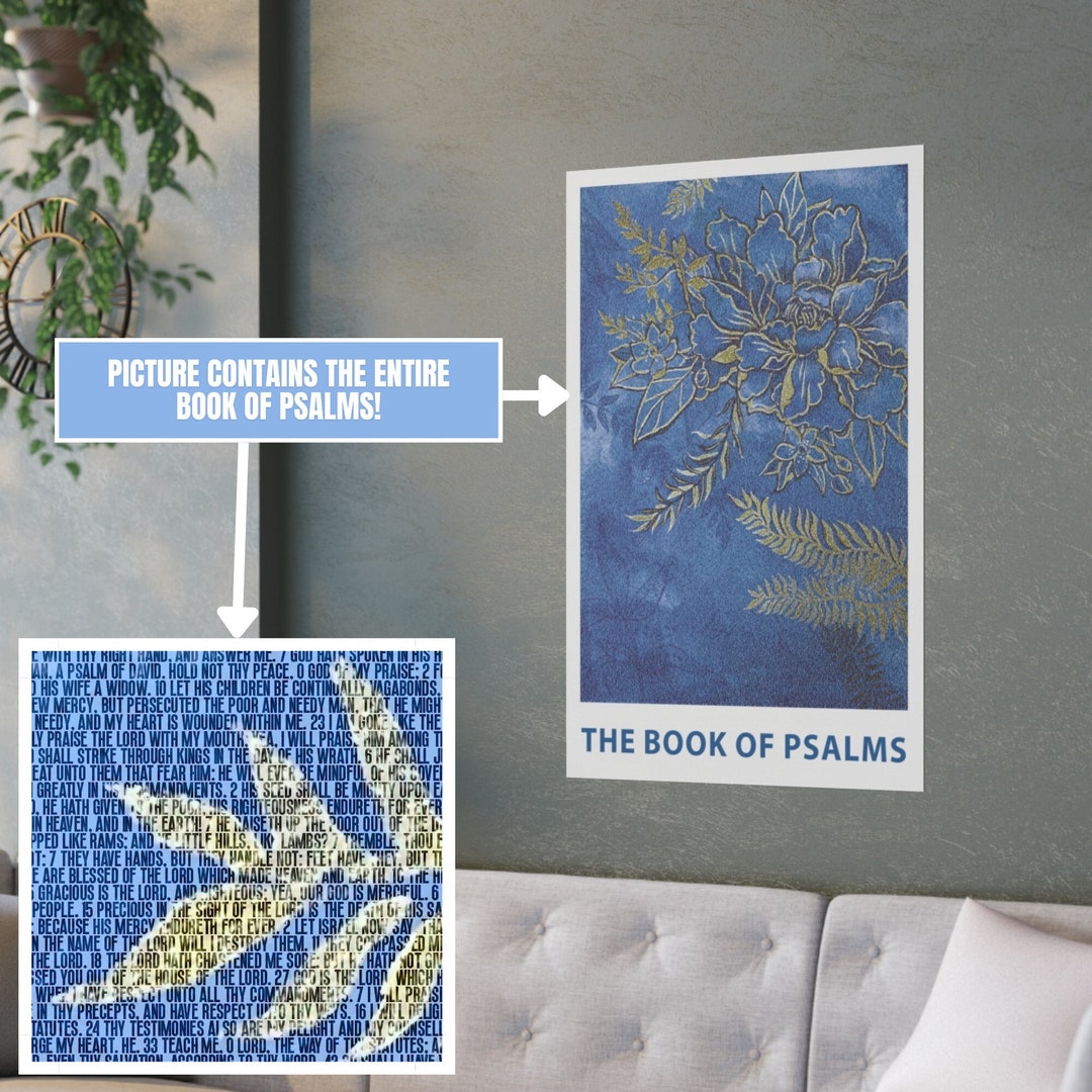 Scripture as Art Book of Psalms Bible Art Wall Art 24 X - Etsy