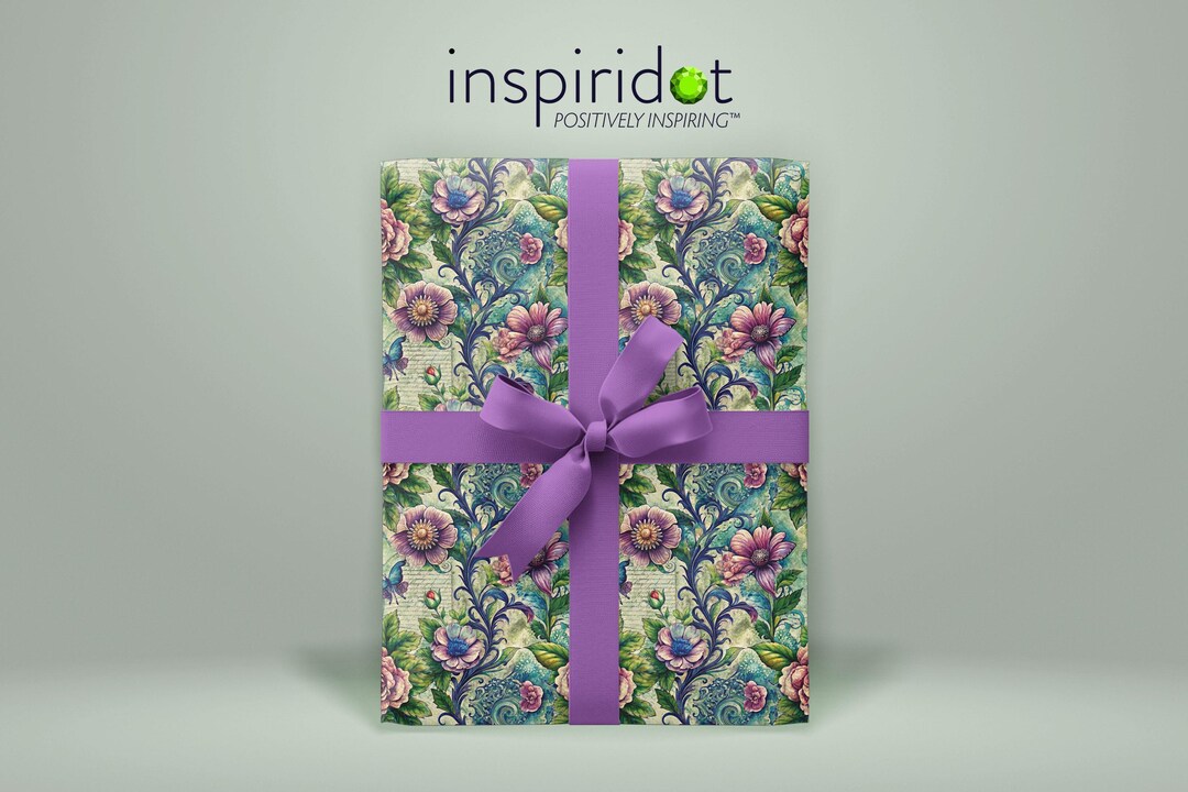 Lush Floral Memories Wrapping Paper Cute Girly Preppy Cottagecore Gift ...