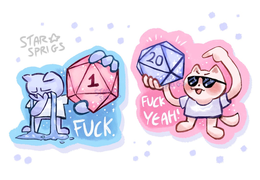 Dungeons and Dragons Dice Roll Stickers - Etsy