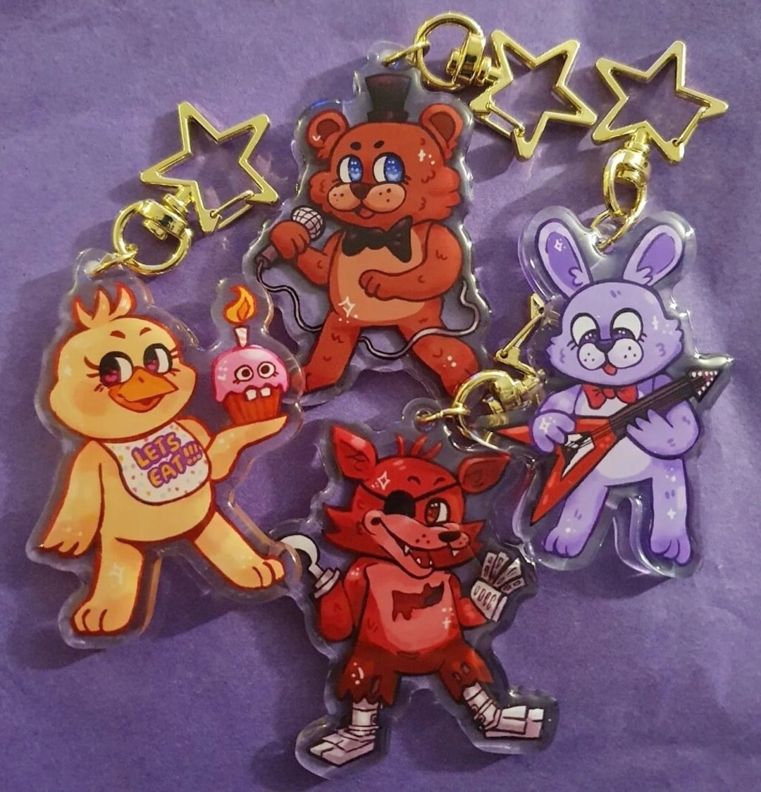 FNAF Main 4 Keychains Stickers - Etsy