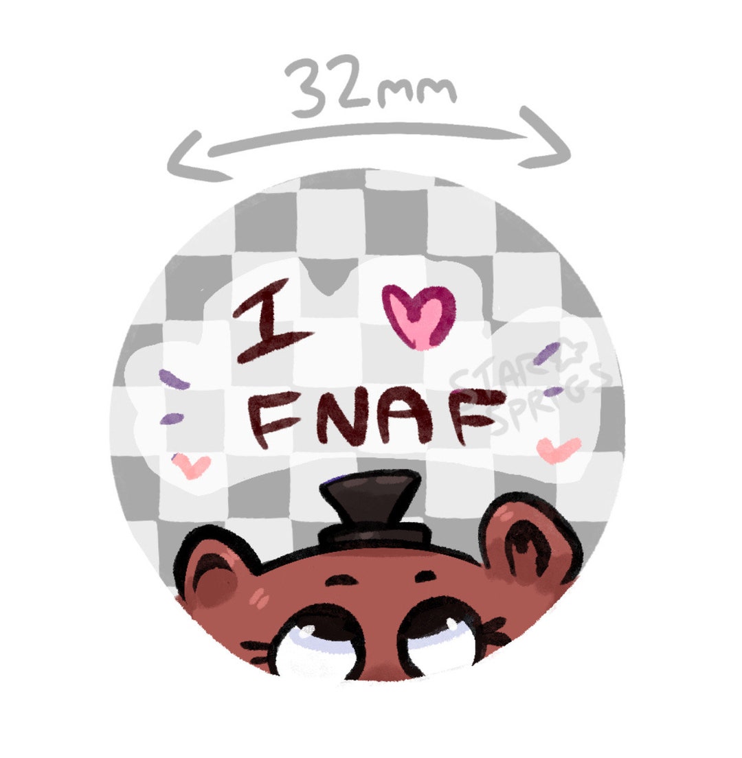 I Love FNAF Badge - Etsy UK