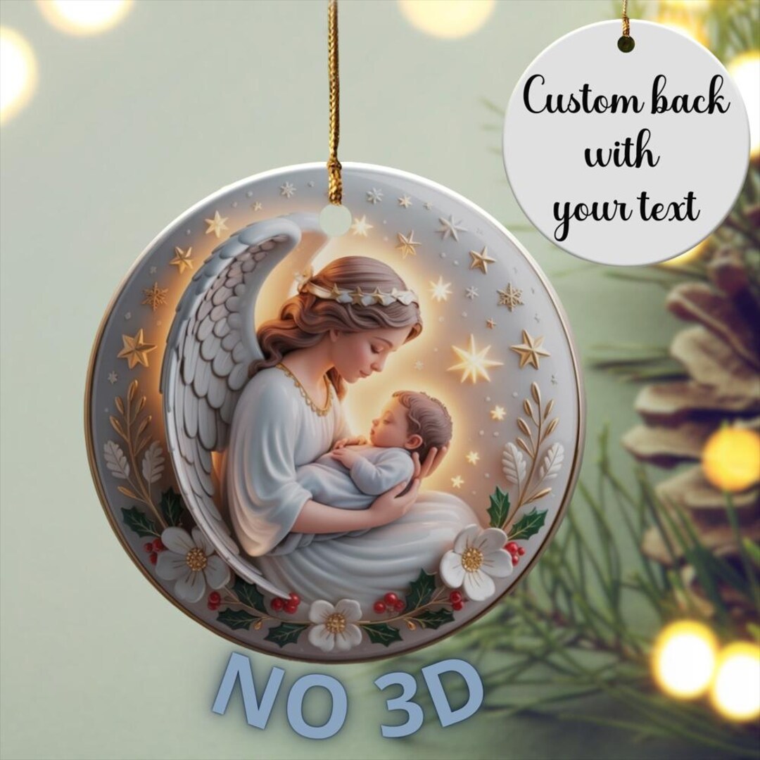 Custom Baby Memorial Angel Ornament, Heavenly Miscarriage for Infant ...