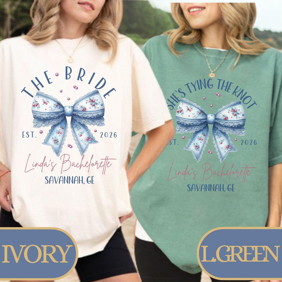 Custom Coquette Bow Bachelorette Shirt, French Chateau Wedding Favor ...