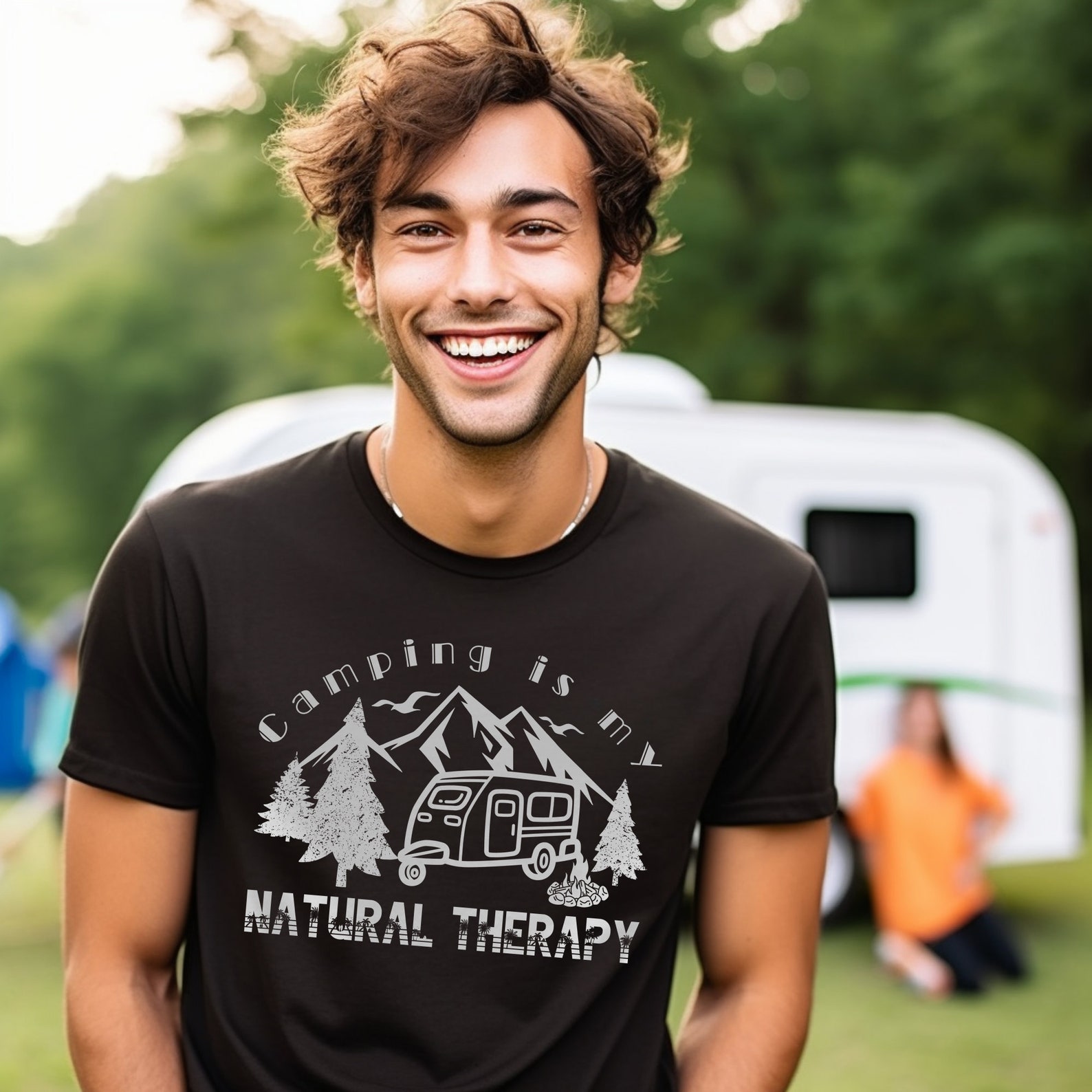 Camping T-shirt for Outdoor Lover Hiking Shirt Gift for Camping Lover ...
