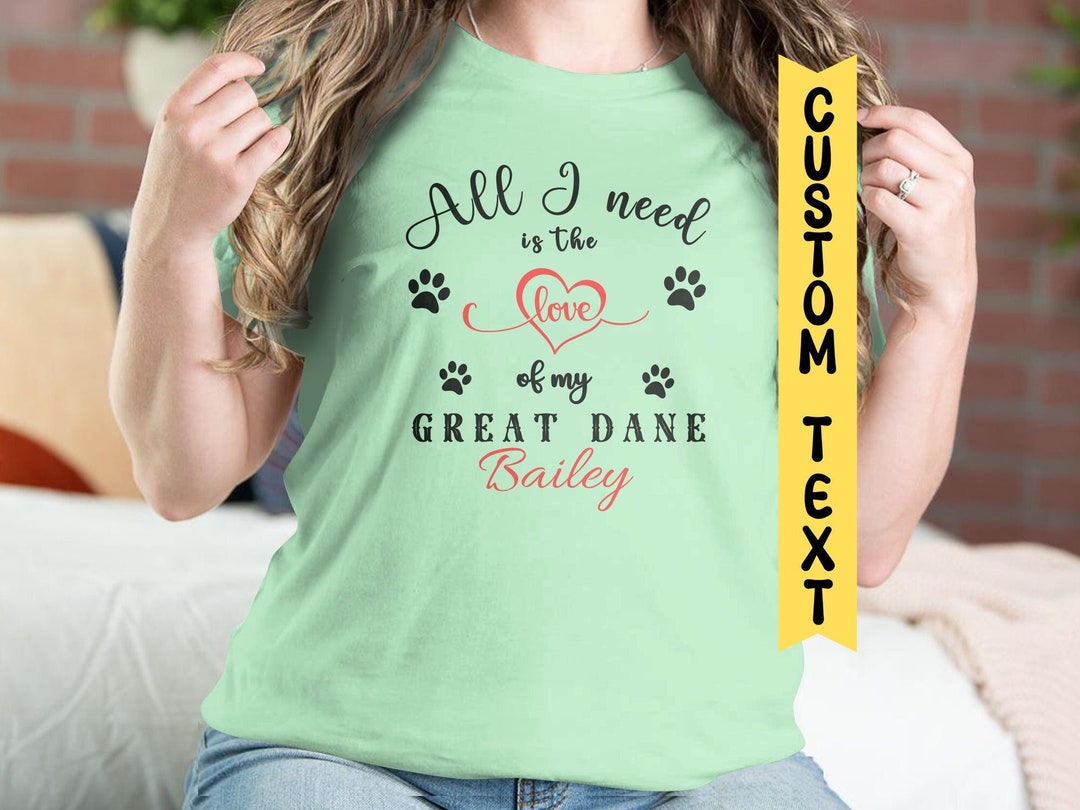 Custom Great Dane Shirt for Great Dane Lovers Gift for Dogs Lovers ...