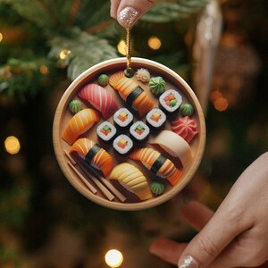 Unique Ceramic Sushi Ornament, Personalized Gift for Asian Food Avid ...