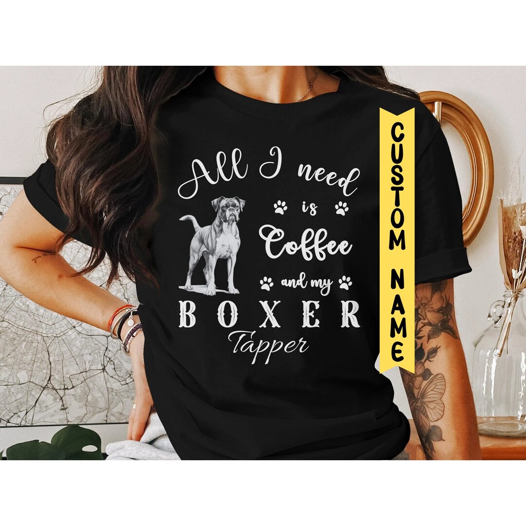 Custom Boxer Dog Shirt for Dog Lover, Personalized Pet Lovers' Birthday ...