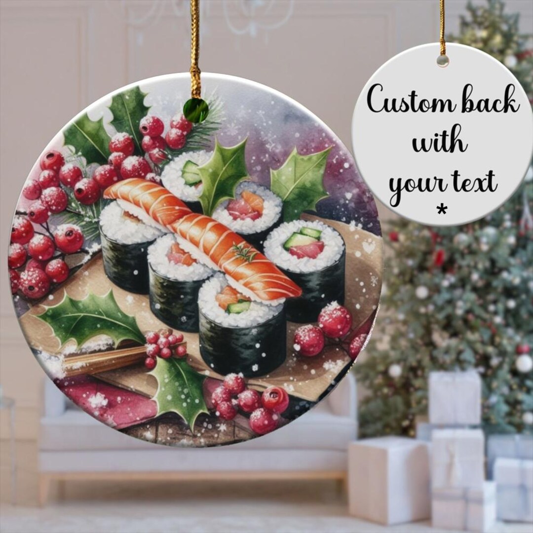 Ceramic Sushi Ornament, Custom Sushi Boyfriend Birthday Gift ...