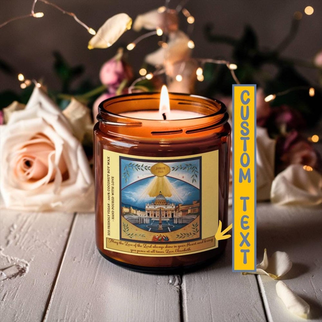 Custom Jubilee 2025 Healthy Candle, St. Peter's Basilica Present ...