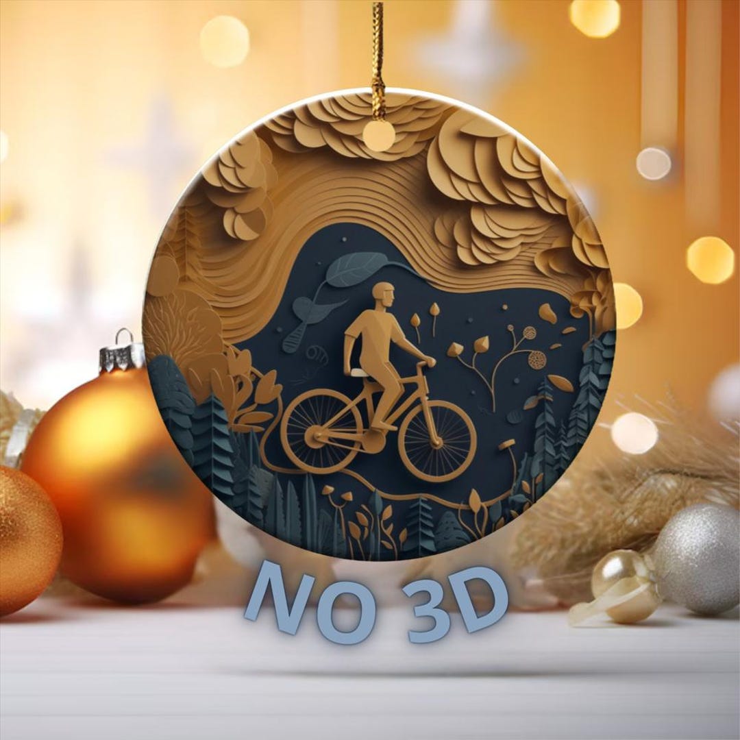 Ceramic Cyclist Ornament, Bicycle Enthusiast Gift, Unique Christmas ...