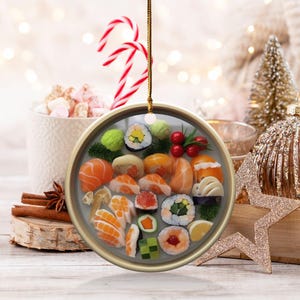 Ceramic Sushi Ornament, Personalized Gift for Asian Food Avid, Custom ...