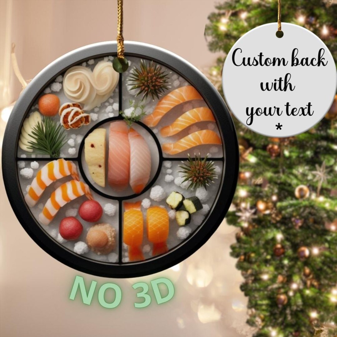 Ceramic Sushi Ornament, Personalized Gift for Asian Food Avid, Custom ...