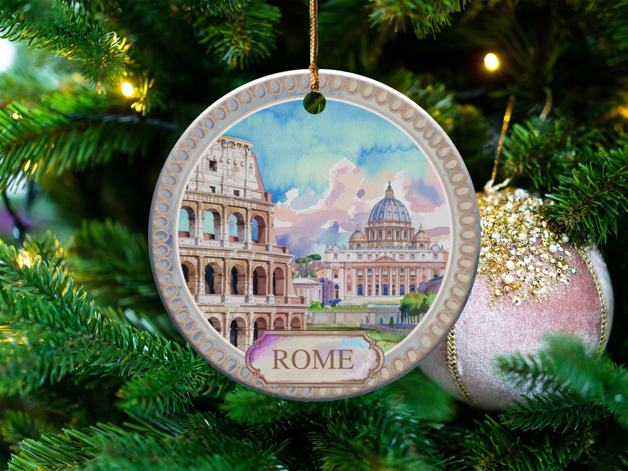 Ceramic Ancient Rome Colosseum Decoration, Custom Vatican Christmas ...