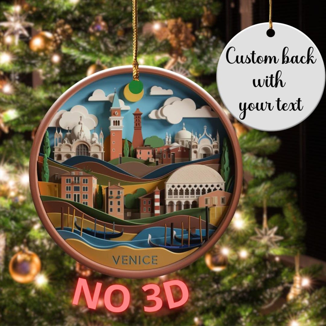 Ceramic Venice Italy Souvenir, Custom Italian Christmas Ornament ...