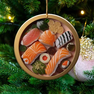 Ceramic Sushi Ornament, Personalized Gift for Asian Food Avid, Custom ...