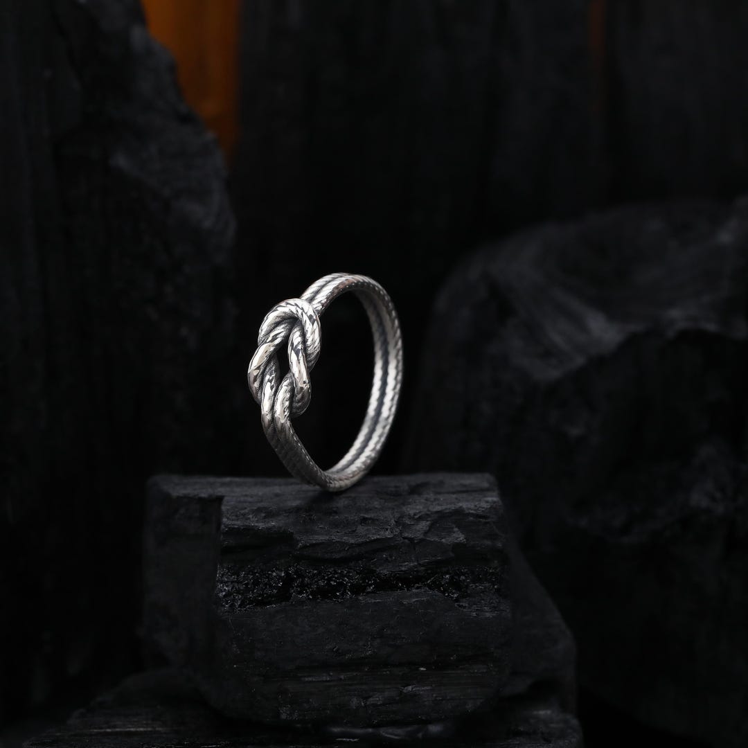 Handmade Sterling Silver Infinity Knot Ring - Gothic Commitment Jewelry ...