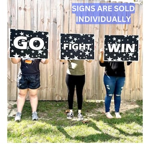 Go Fight Win Cheerleading Signs - Etsy