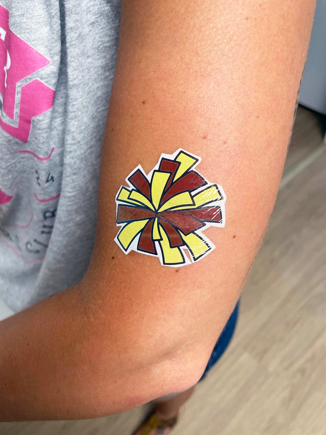 Custom Team Tattoos, Spirit Tats, Your Colors, Cheer, Temporary Tattoo ...