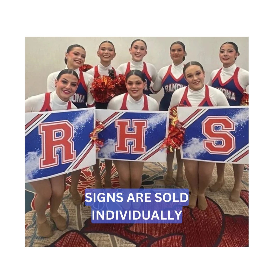 Custom Cheerleading Signs With Handles, Cheerleading Signs for ...