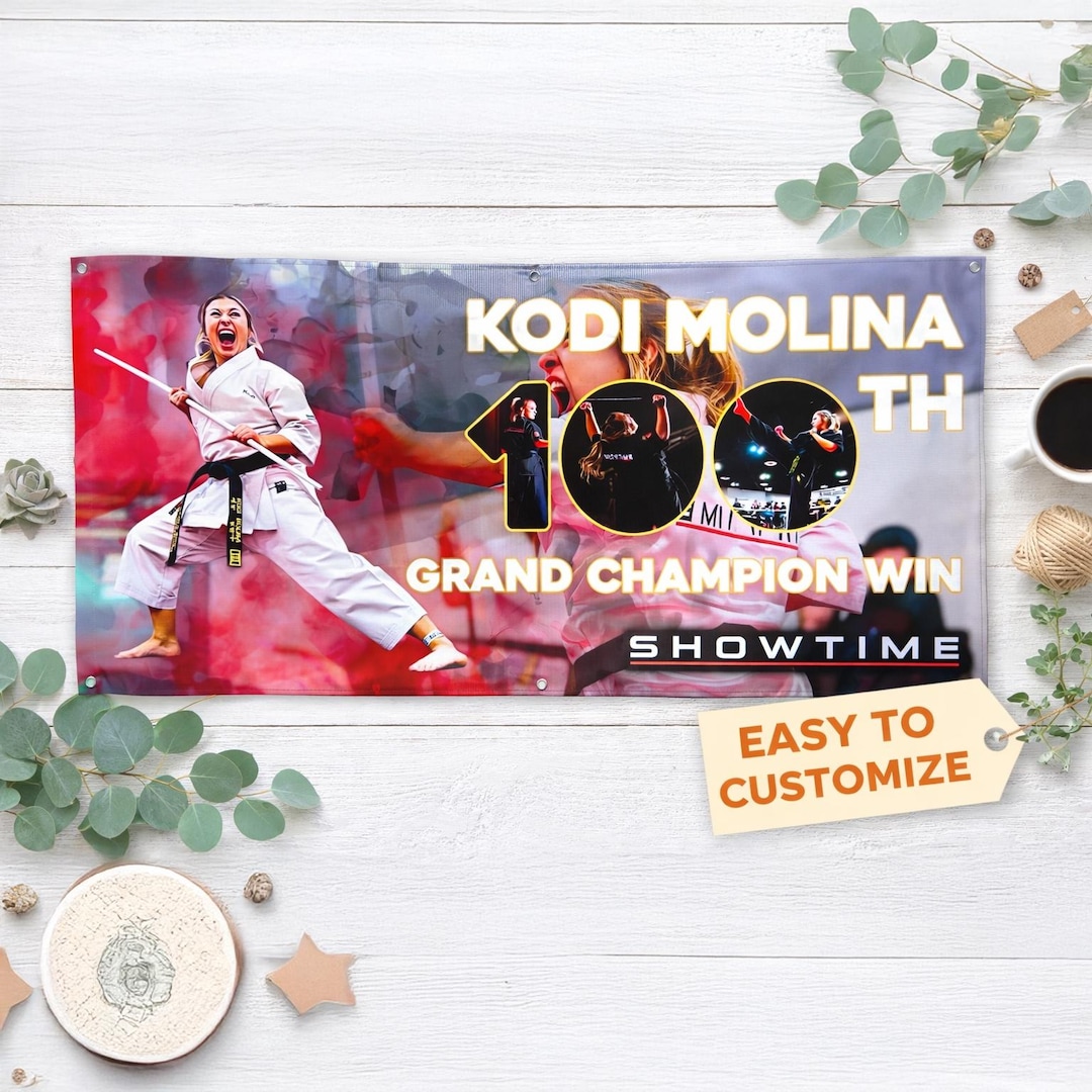 Senior Night Banner, Custom Photo Sports Banner, Personalized Athlete ...