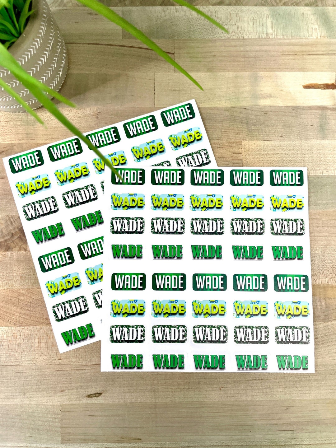 Boys Name Stickers, Custom Name Labels, Waterproof Decals, School ...