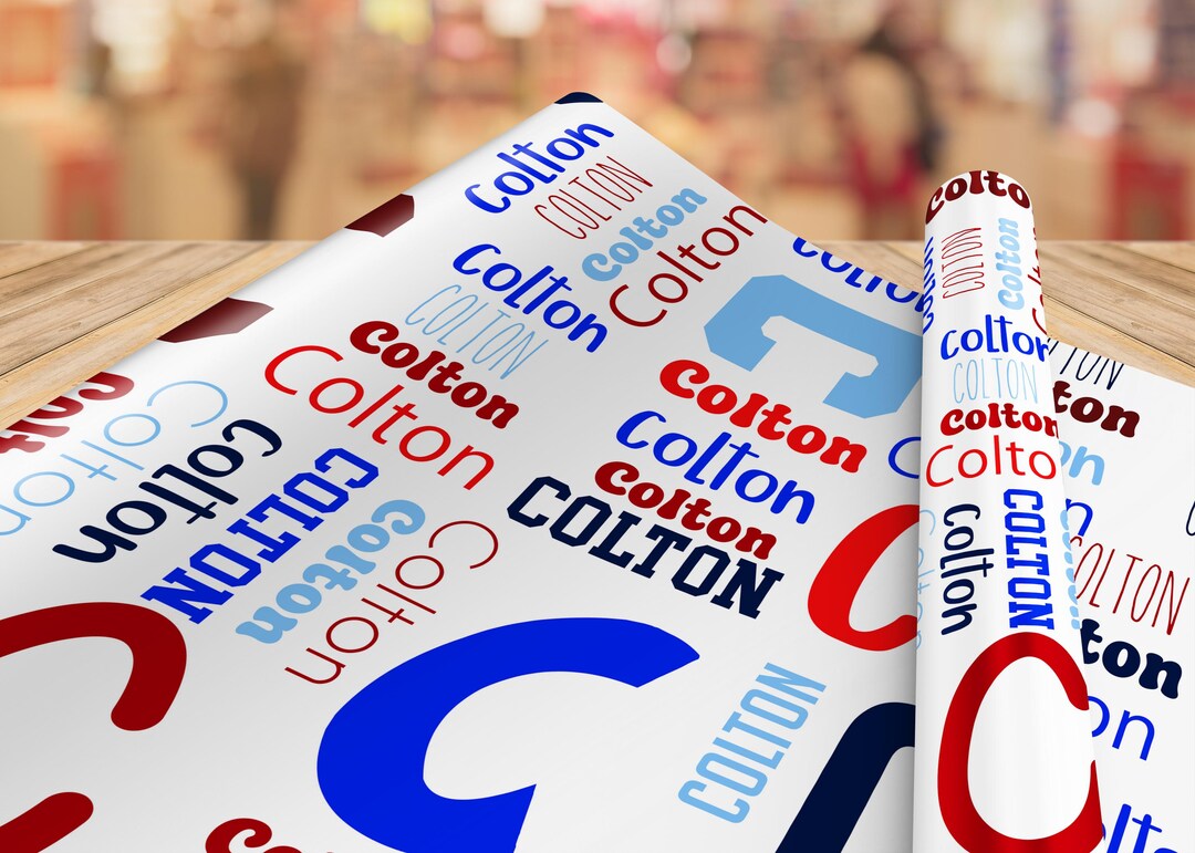 Personalized Wrapping Paper With Name, Name Wrapping Paper, Custom ...