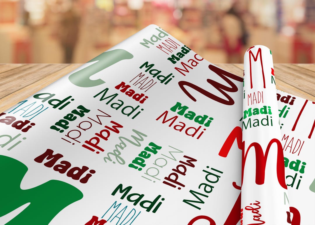 Personalized Wrapping Paper With Name, Name Wrapping Paper, Custom ...