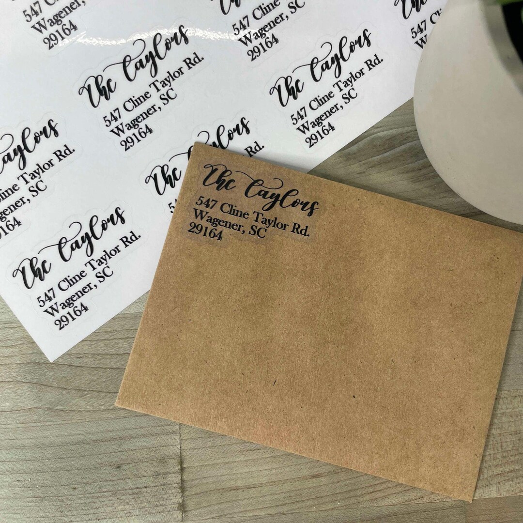 Custom Clear Address Labels, Personalized Return Address Stickers - Etsy