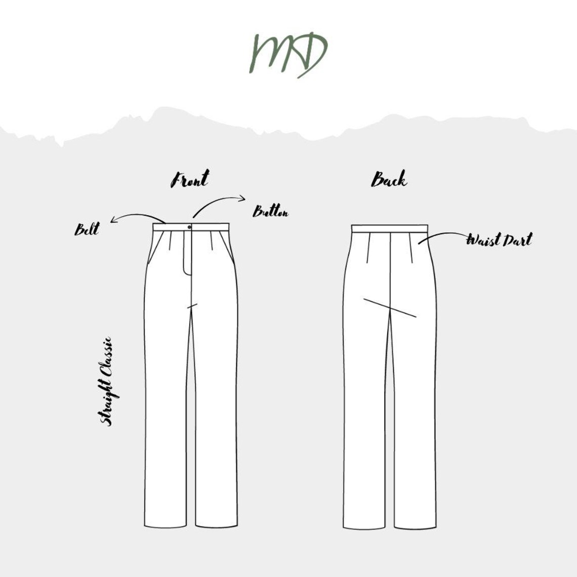 Pants Sewing Pattern for Women | Sewing Patterns | Trousers Pattern ...